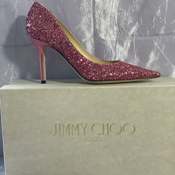 Jimmy Choo | Shoes | Jimmy Choo Glittering Pink Heels | Poshmark